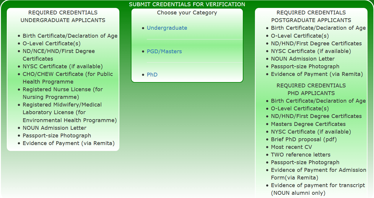 How To Upload Your Credentials Online (NOUN) - NounGeeks